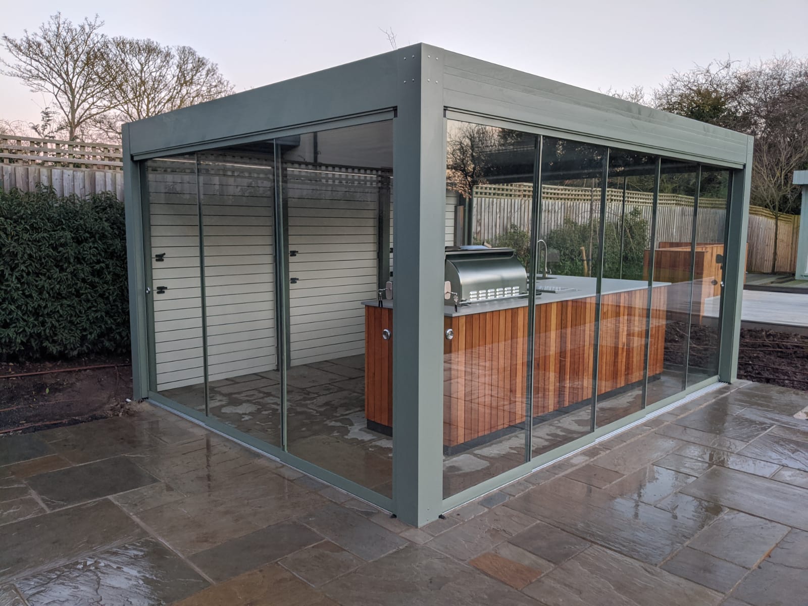 Outdoor Kitchen Canopy - TKE Landscaping